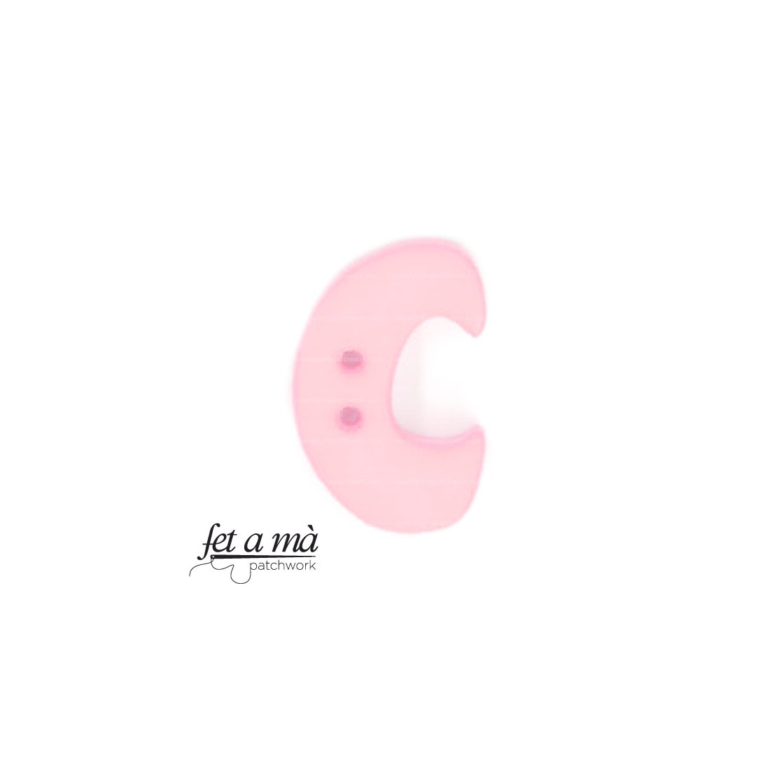 Botón letra C Rosa claro