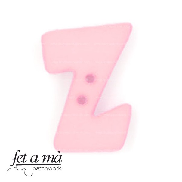 Botón letra Z Rosa claro