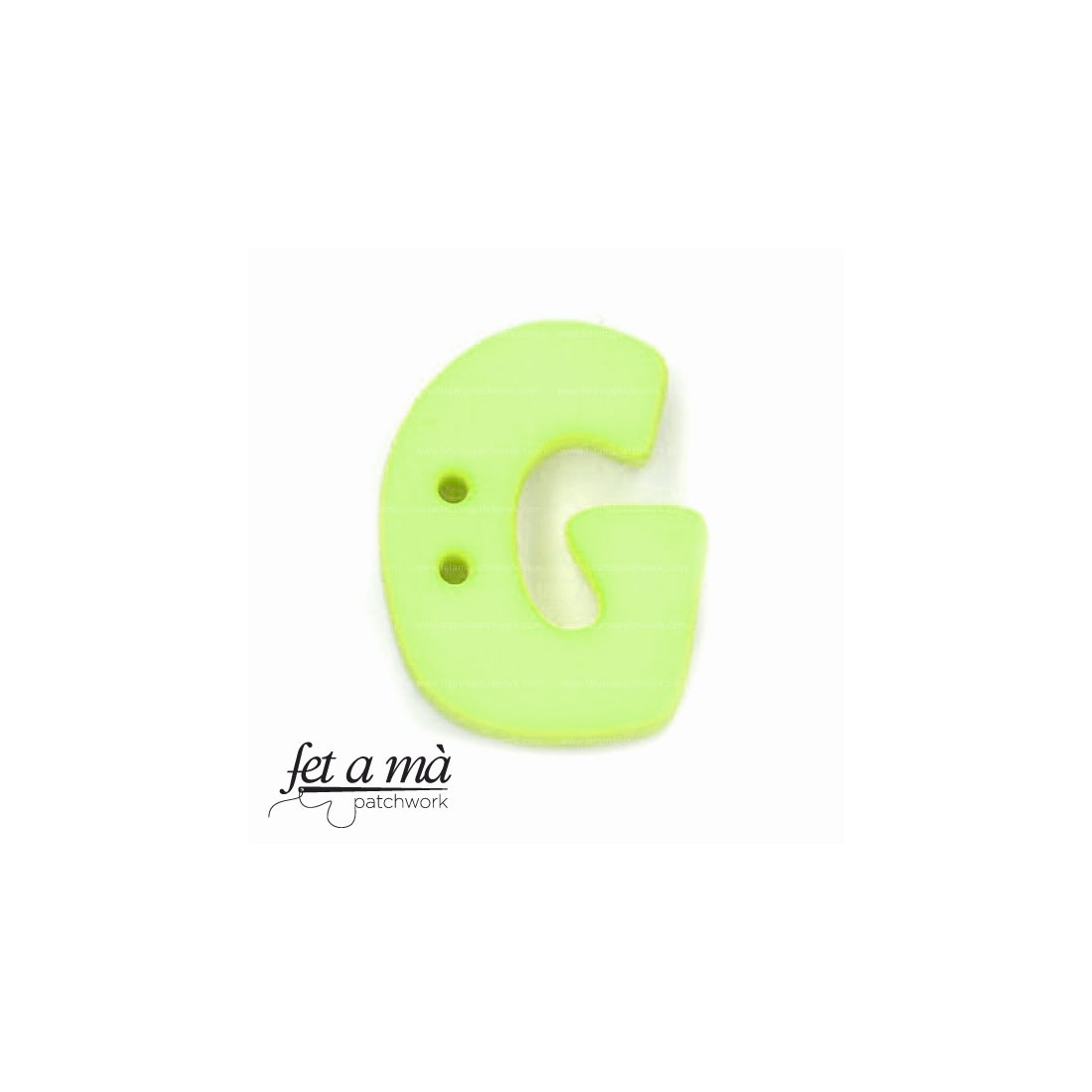 Botón letra G verde