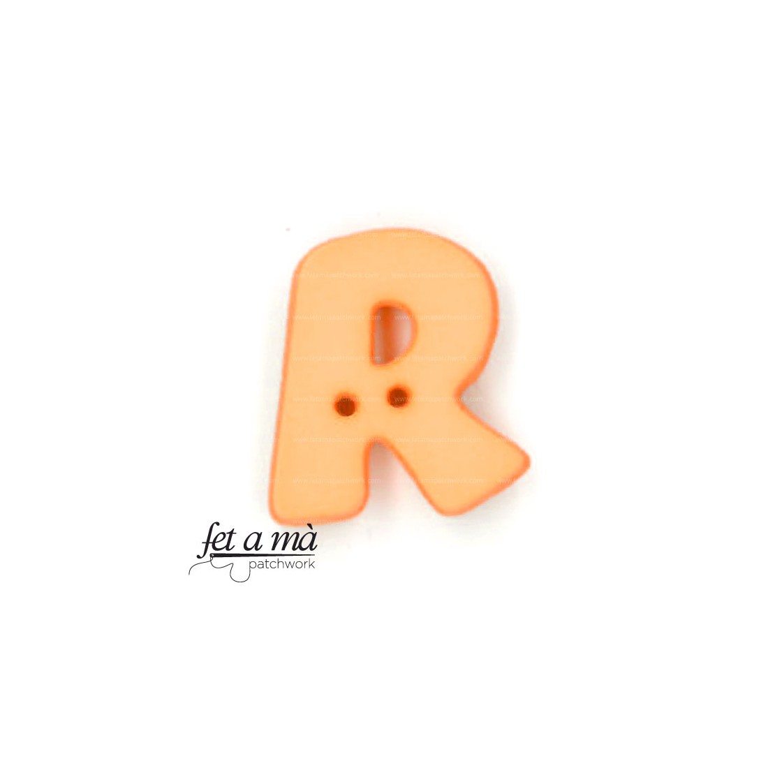 Botón letra R naranja