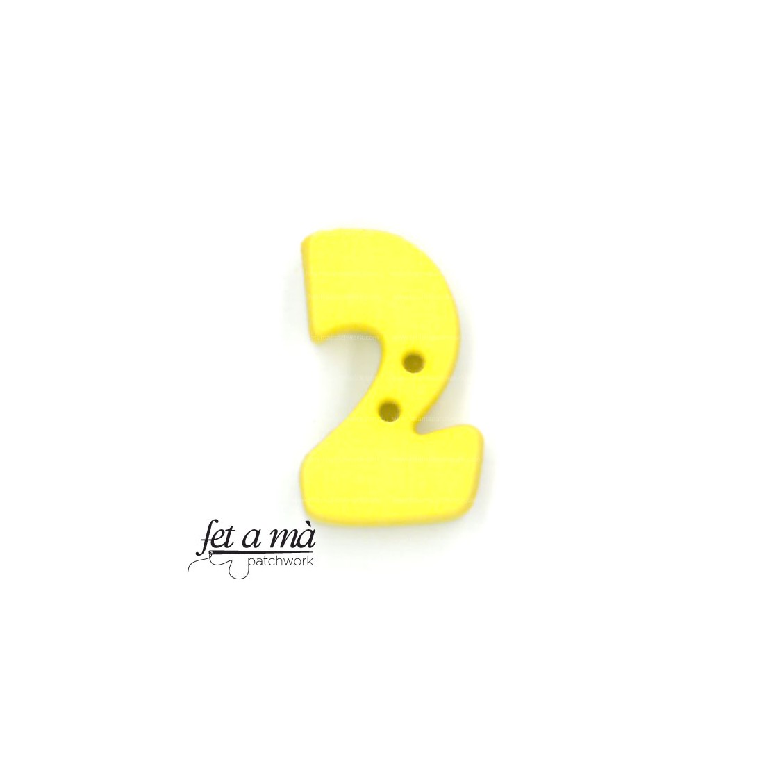 Botón número 2 amarillo