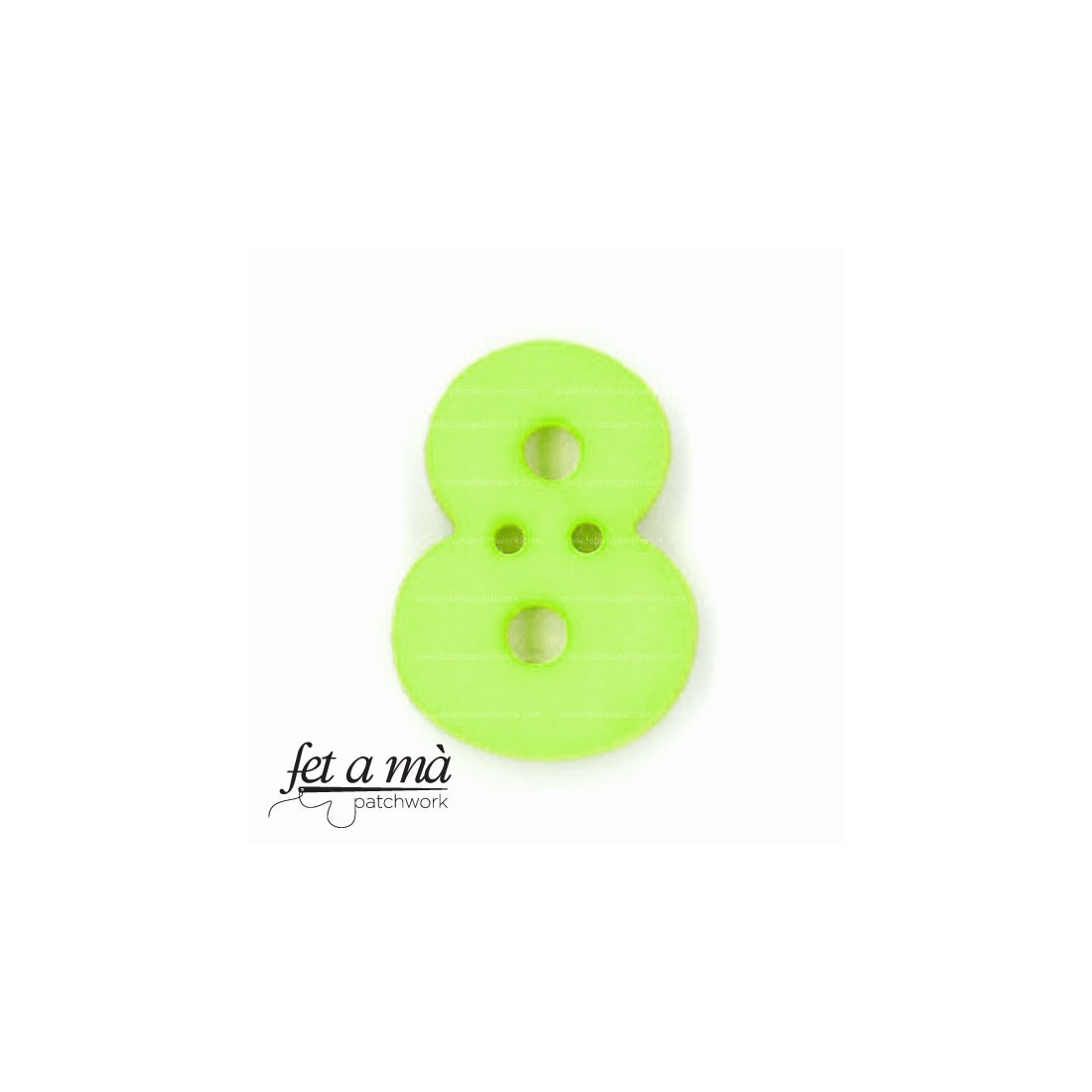 Botón número 8 verde