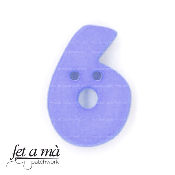 Botón número 6 lila