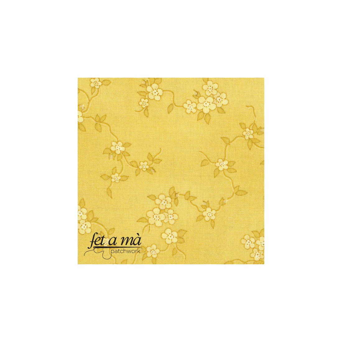 Tela flores amarillo